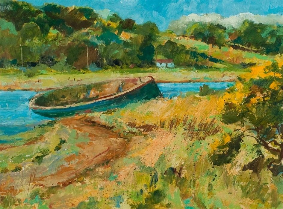 Robert Wemyss Innes | Blue boat | MutualArt