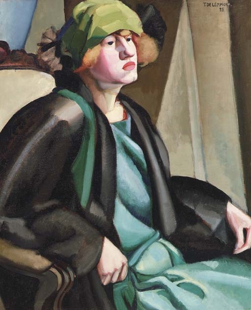 Tamara de Lempicka | Le rêve (Rafaëla sur fond vert) (1927) | MutualArt
