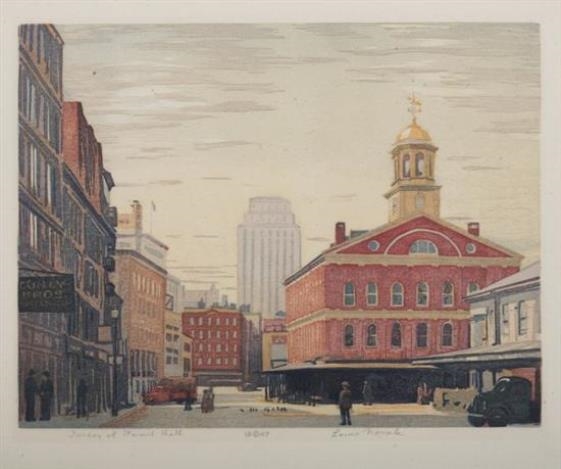 Louis Novak | Sunday at Faneuil Hall (1947) | MutualArt