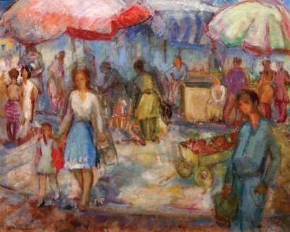 Avraham Naton | Carmel Market (1939) | MutualArt
