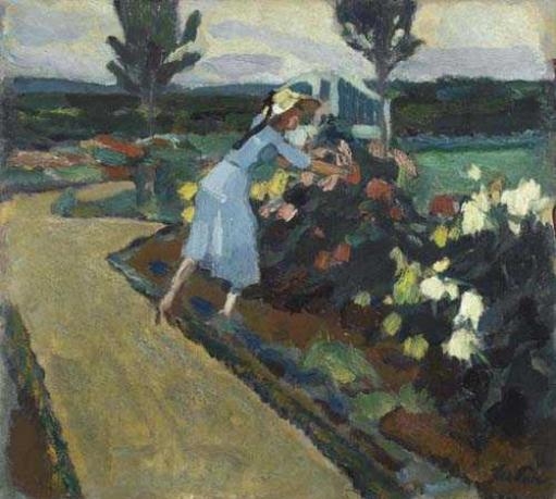 Leo Putz | 2 works: Im Garten II. (In the Garden II) | MutualArt