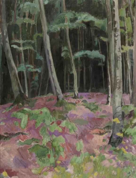 Cuno Amiet | Forest Track in Autumn (1915) | MutualArt