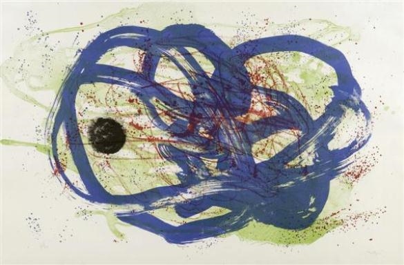 Joan Miró | Joan Miro BLEU SUR VERT ET ROUGE Lithograph (1961) | MutualArt