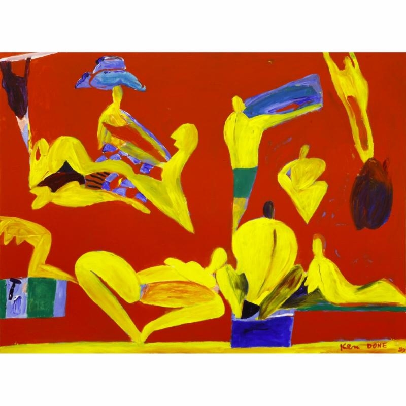 Ken Done | Boats and Yellow Hibiscus (1991) | MutualArt