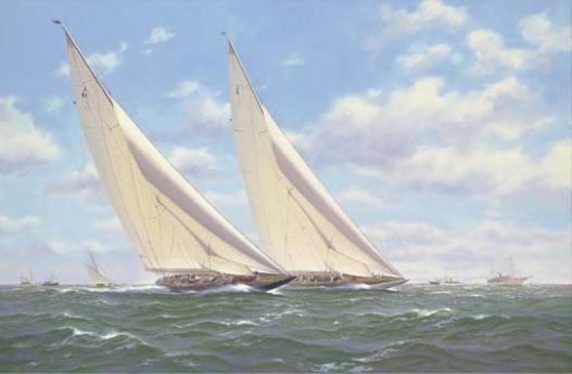 Richard M. Firth | Endeavour and Rainbow in the America's Cup (1934 ...