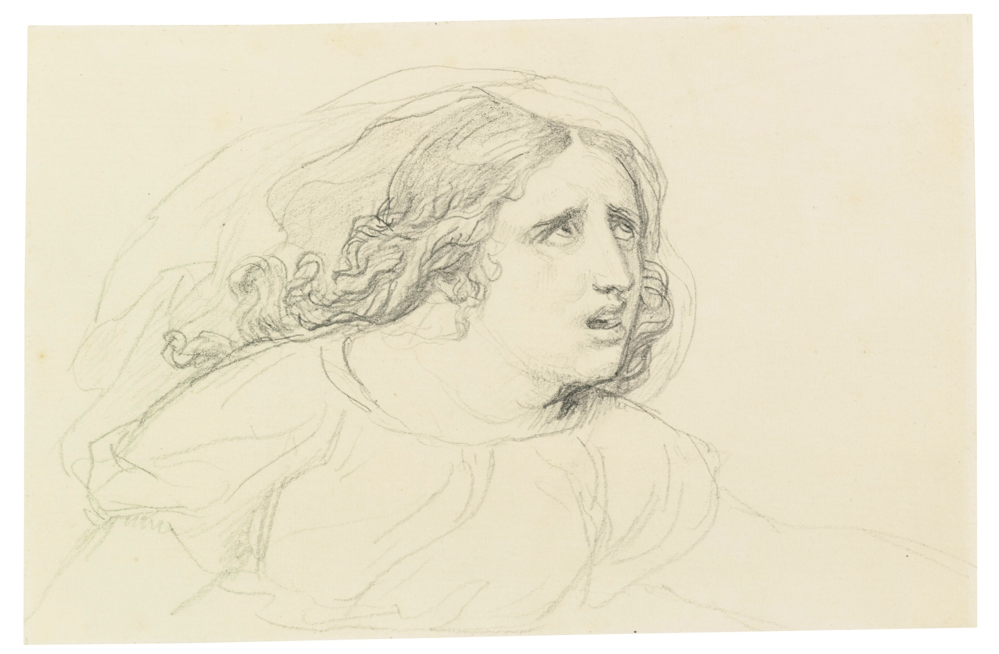 Jacques-Louis David | STUDY OF A VEILED WOMAN, THREE QUARTER PROFILE ...