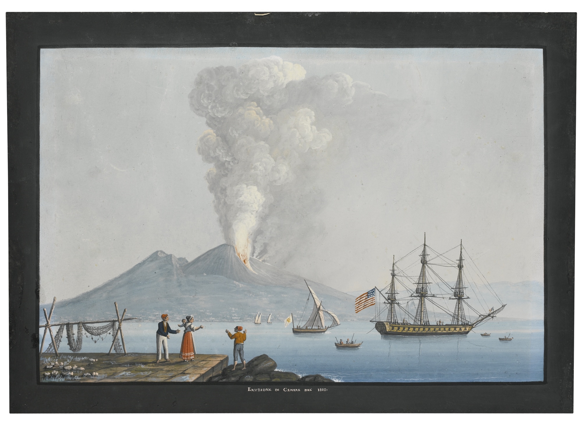 Neapolitan School, 19th Century | THE 1810 ERUPTION OF VESUVIUS, AN ...