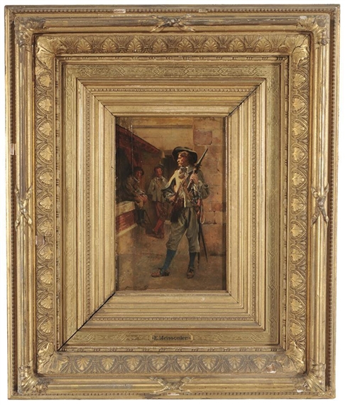 Jean-Louis-Ernest Meissonier | Cavalier in an Interior (1871) | MutualArt