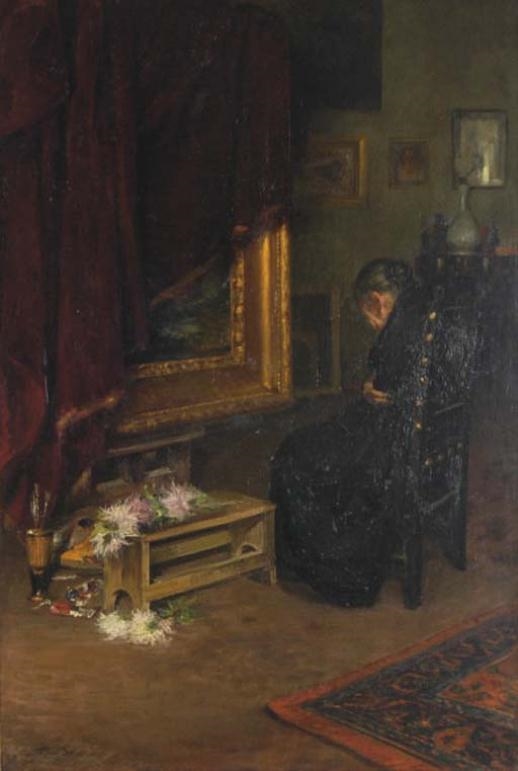 Clemente Tafuri | Lady in an interior setting | MutualArt