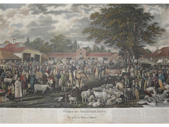George Garrard | WOBURN SHEEPSHEARING (1811) | MutualArt