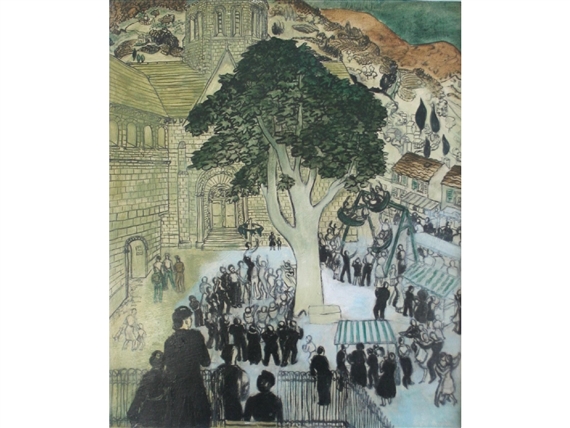 Rachel Reckitt | FRENCH VILLAGE SCENE | MutualArt