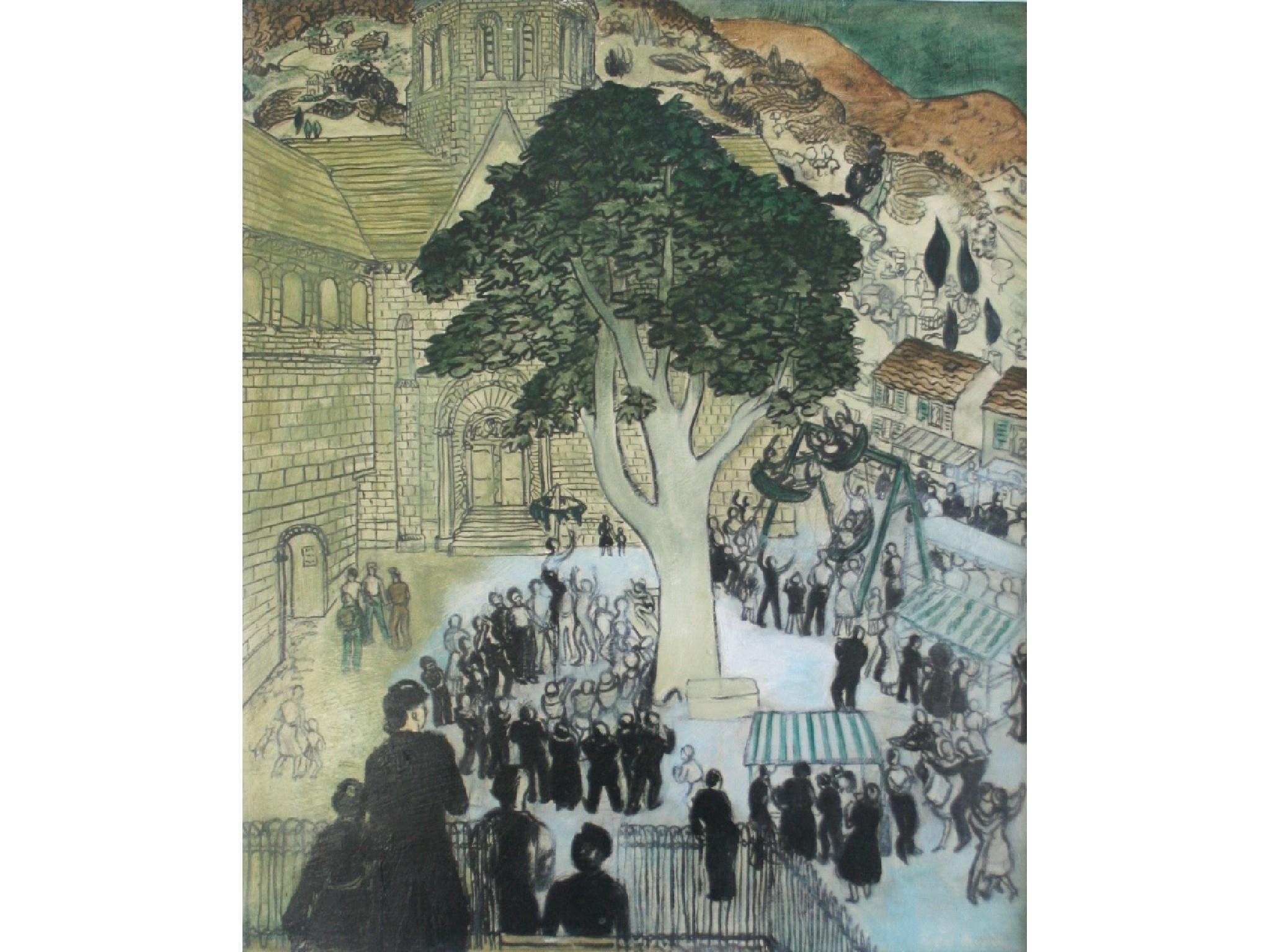 Rachel Reckitt | FRENCH VILLAGE SCENE | MutualArt