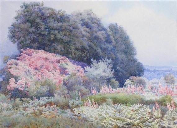 Edith Helena Adie | Bank of Rhododendrons | MutualArt