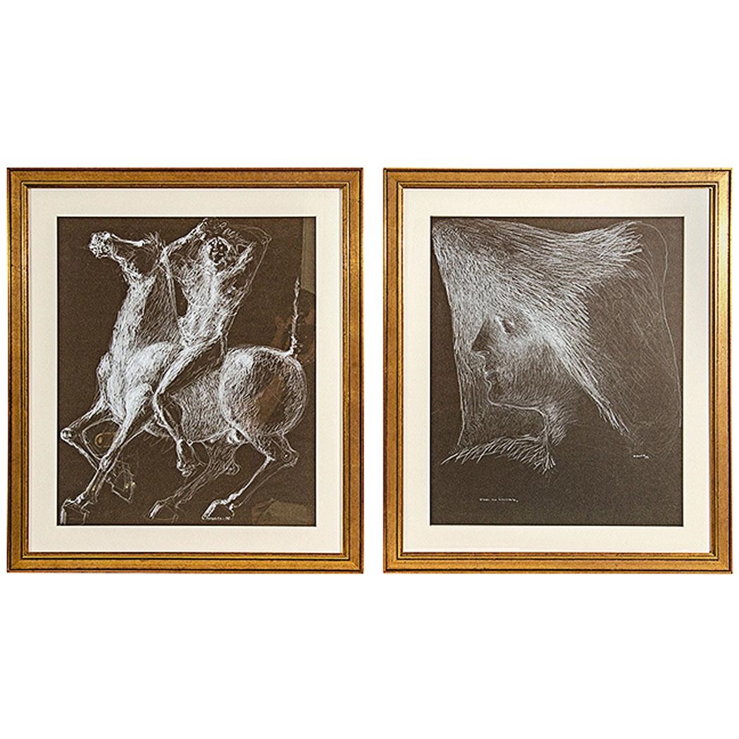 Rosario Murabito | 2 works: Study of Lisistrata; Horse and Rider (1967 ...