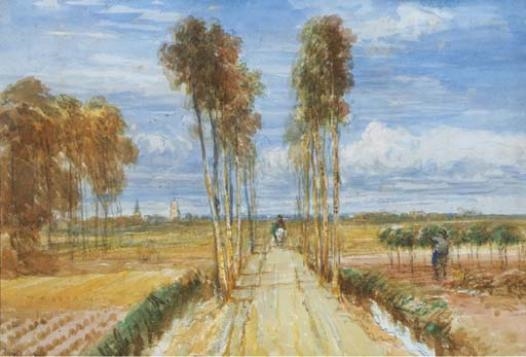 David Cox Sr. | A windmill in a landscape | MutualArt