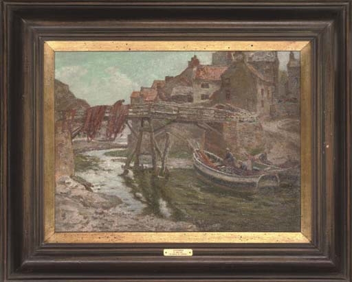 John Shearer Bowman | The bridge at Staithes | MutualArt
