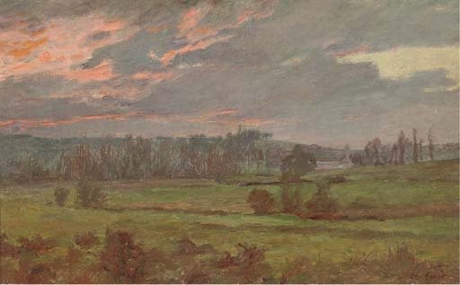 Charles-Jean Agard | An extensive landscape at sunset | MutualArt