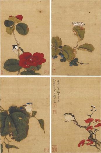Wen Shu | 8 Works: Flowers and Birds in the Style of Song Court (1631 ...
