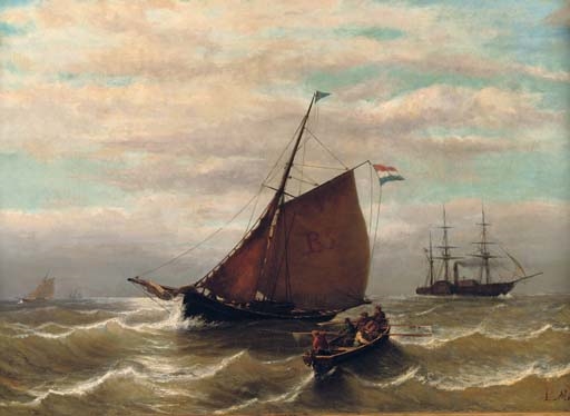 Johan Hendrik Louis Meijer | Rowing back the launch | MutualArt