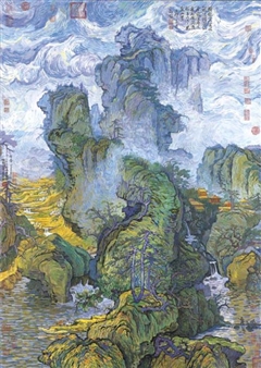 Zhang Hongtu | Guo Xi's scroll of Early Spring - van Gogh (1998 ...