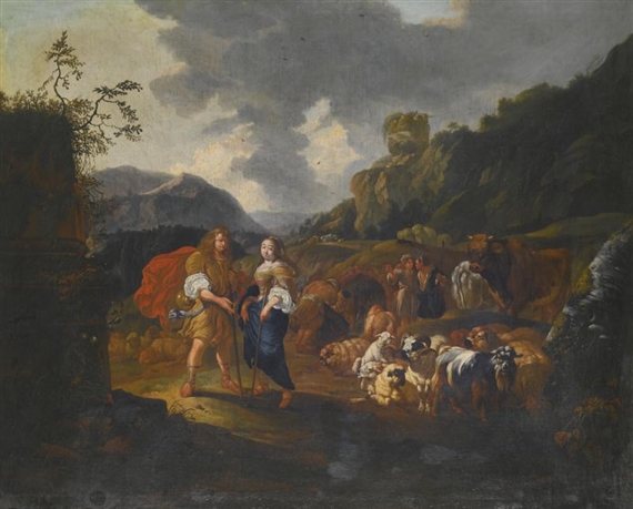Johan Heinrich Roos | SELF PORTRAIT OF THE ARTIST AND HIS WIFE IN AN ...