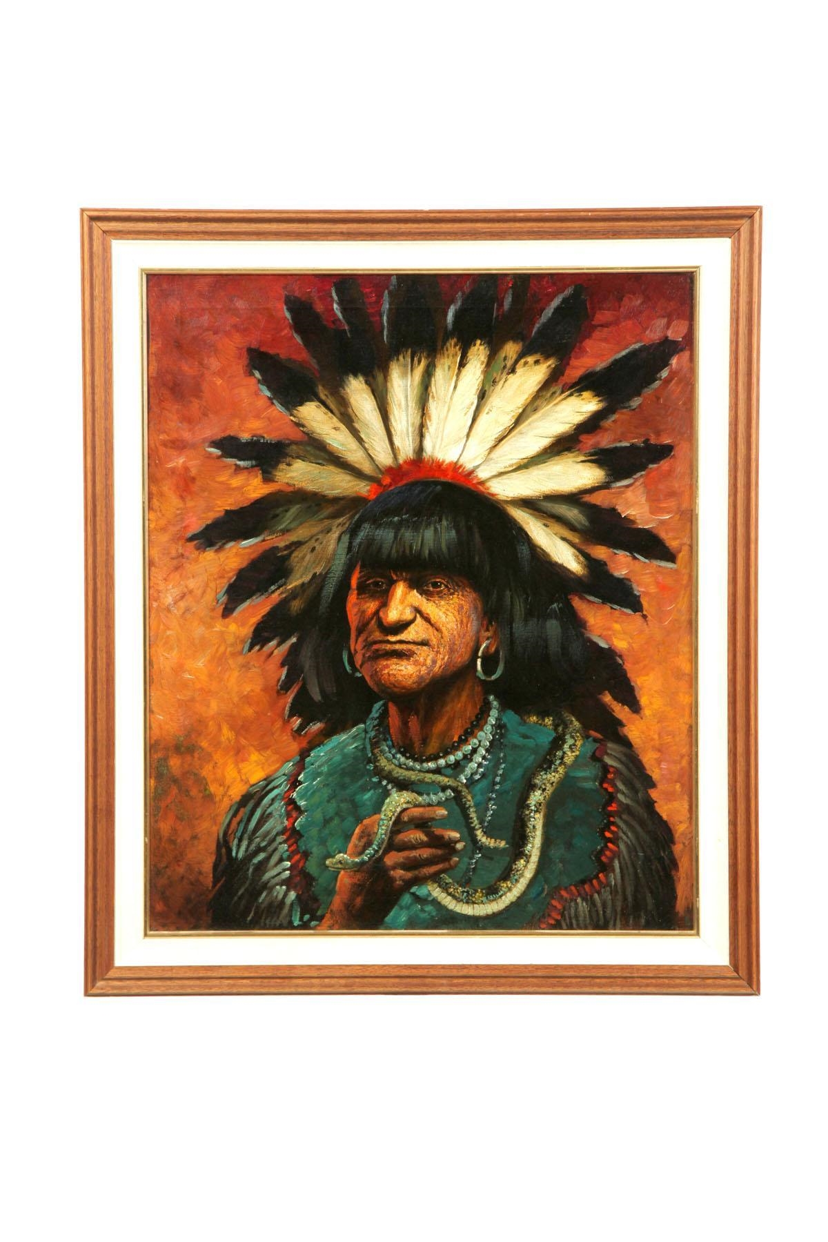 Henry Herman Cross | Depicts the Native American Snake Priest wearing a ...
