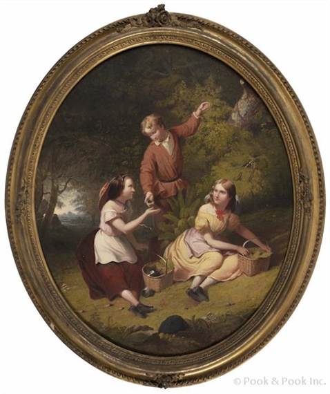 Tompkins Harrison Matteson | Three Children Picking Berries (1855 ...