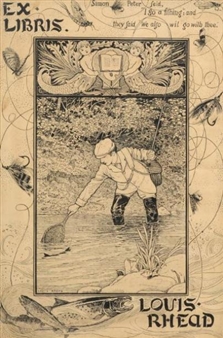 Louis Rhead | Edwardian Lady in a Bed of Tulips | MutualArt