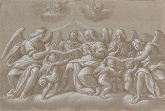 Giovanni Mauro della Rovere | A chorus of angels (1637) | MutualArt