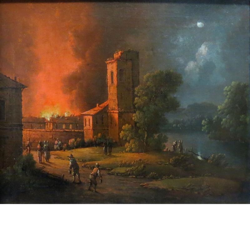 Daniel Van Heil | A Fire in a Dutch River Town | MutualArt