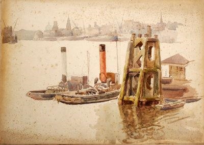 Hely Augustus Morton Smith | Shipping and wharf sides | MutualArt