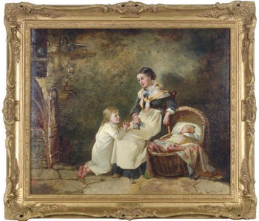 Kate Gray | Saying her prayers (1878) | MutualArt