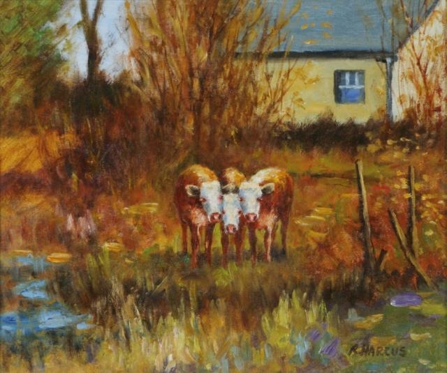 Robert Harcus | YOUNG CALVES | MutualArt