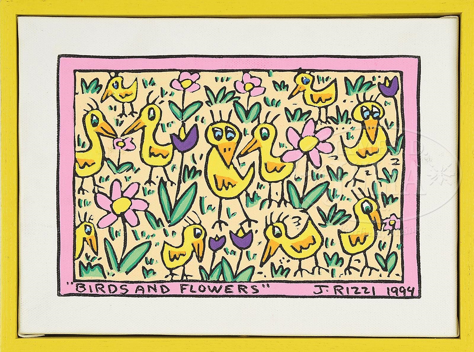 James Rizzi | BIRDS AND FLOWERS (1998) | MutualArt