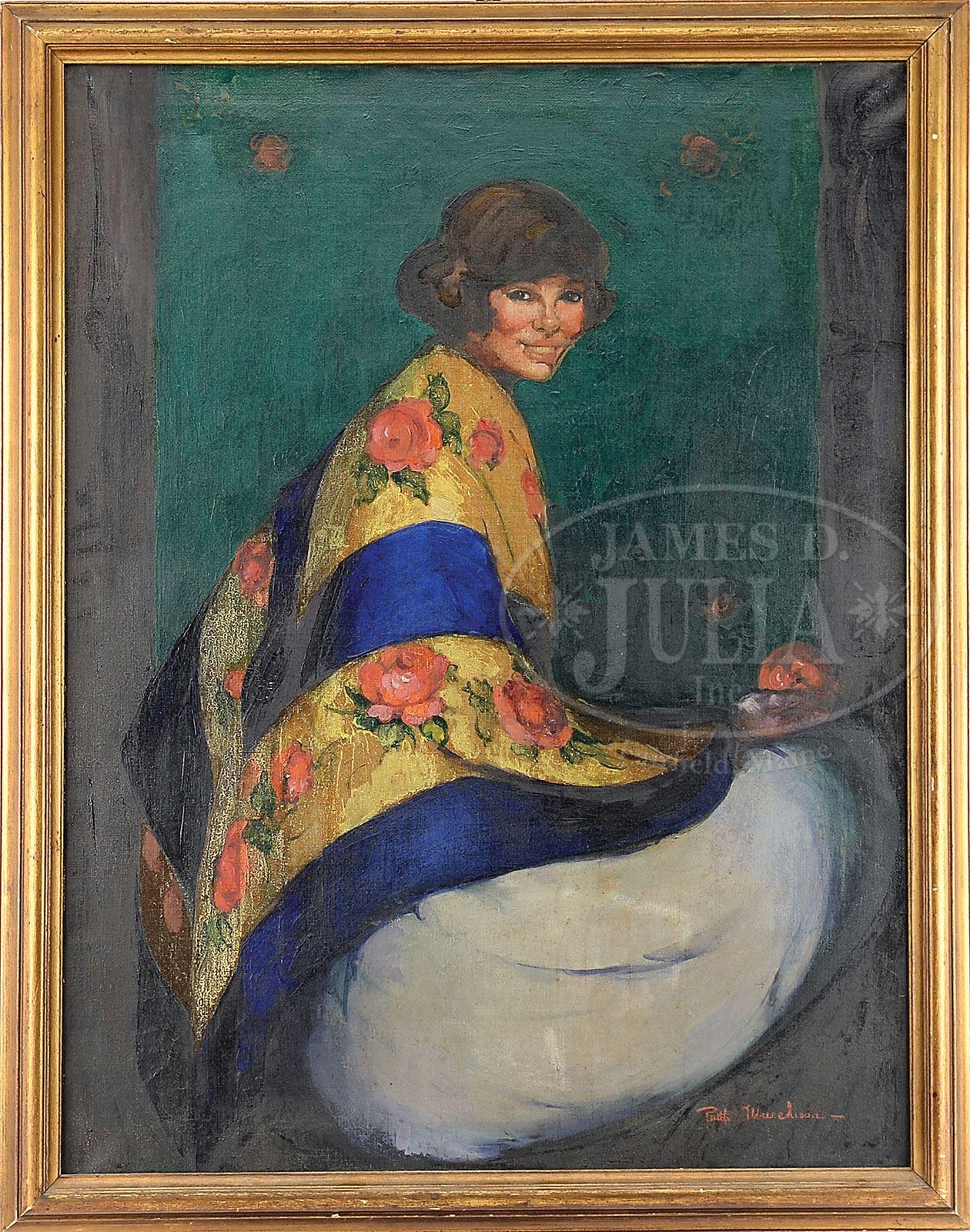 Ruth Murchison | PORTRAIT OF A WOMAN WITH SHAWL | MutualArt