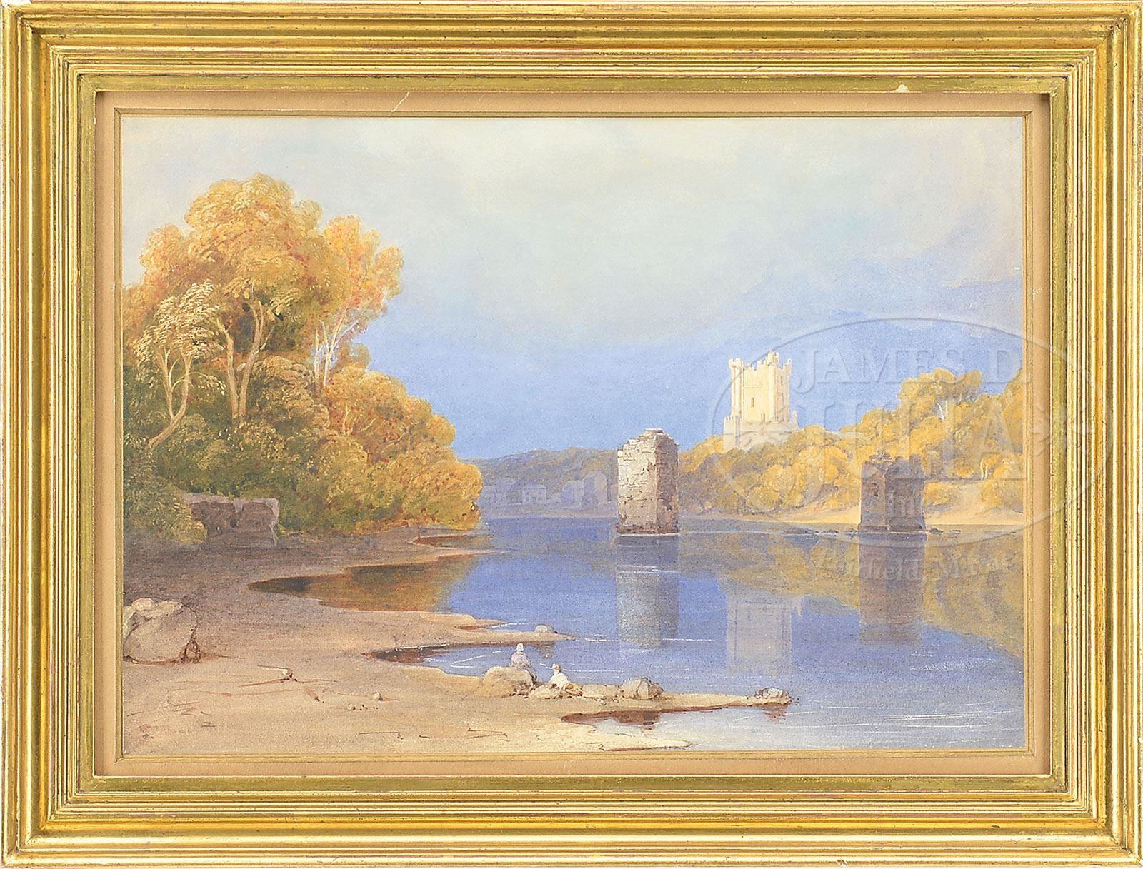 George Fennel Robson | CASTLE ON A RIVER | MutualArt