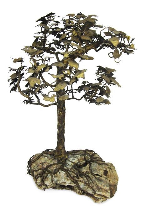Albert Guibara | GILT BRONZE TREE SCULPTURE | MutualArt
