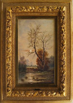 Georg Haller | River landscapes with woodland in spring, summer and ...