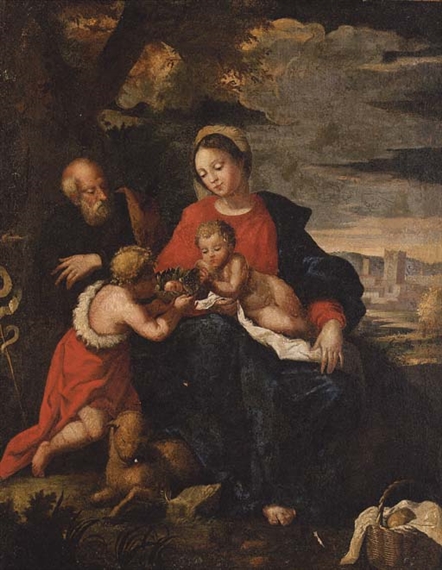 Giulio Cesare Procaccini | The Holy Family with the Infant Saint John ...
