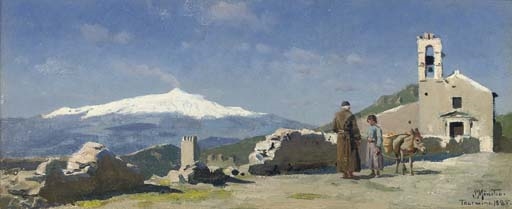 Peder Mork Monsted | Paysage de Villeneuve (1886) | MutualArt