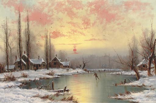 Nils Hans Christiansen | Skating at sunset | MutualArt