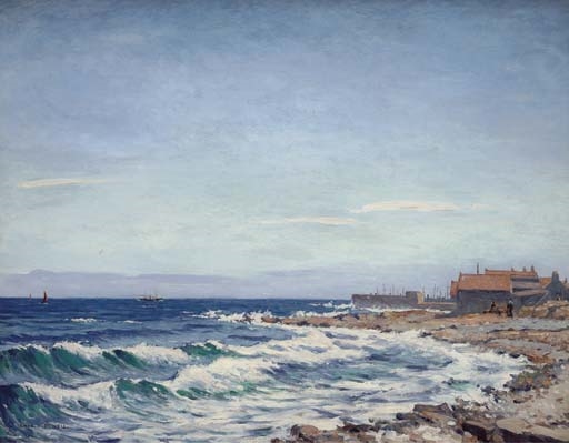 Charles R. Dowell | An east coast harbour | MutualArt