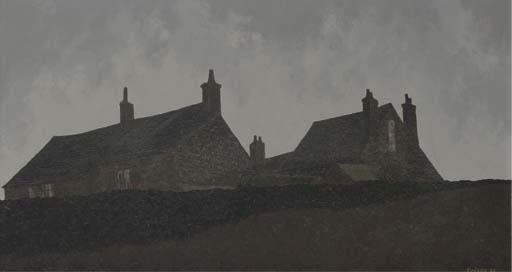 Jack Simcock | Cottages by a track (1974) | MutualArt