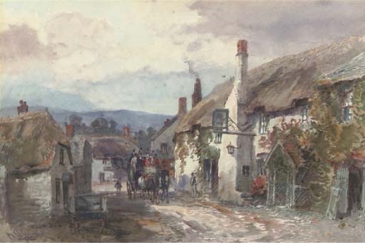 Alfred Leyman | The Ship Inn at Porlock | MutualArt