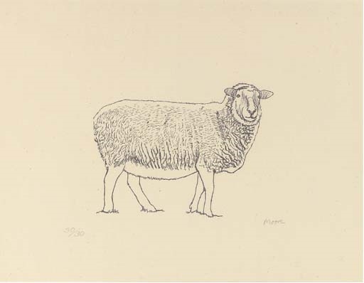 Henry Moore | Sheep and Lamb (1974) | MutualArt