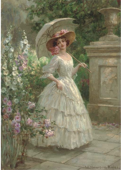 William Hounsom Byles | The flower garden | MutualArt
