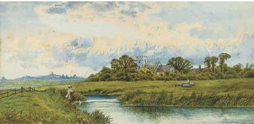 Edward Beecham Lait | Fishing the pools (1869) | MutualArt