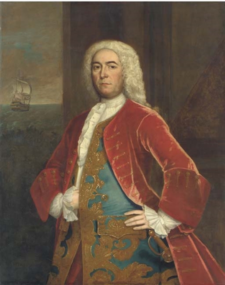 British School, 18th Century | Portrait of a naval officer ...