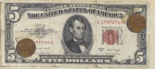 Otis Kaye | Five Dollar Bill (1955) | MutualArt