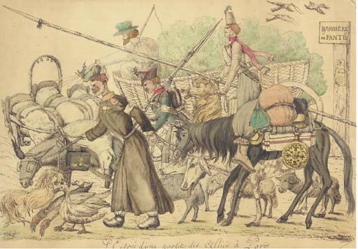 French School, 19th Century | Entry of the Russians into Paris (Circa ...